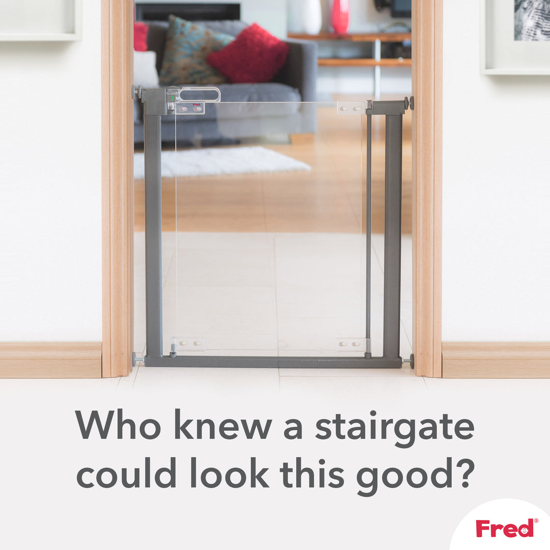 Fred Safety Pressure Fit Clear-View Stairgate
